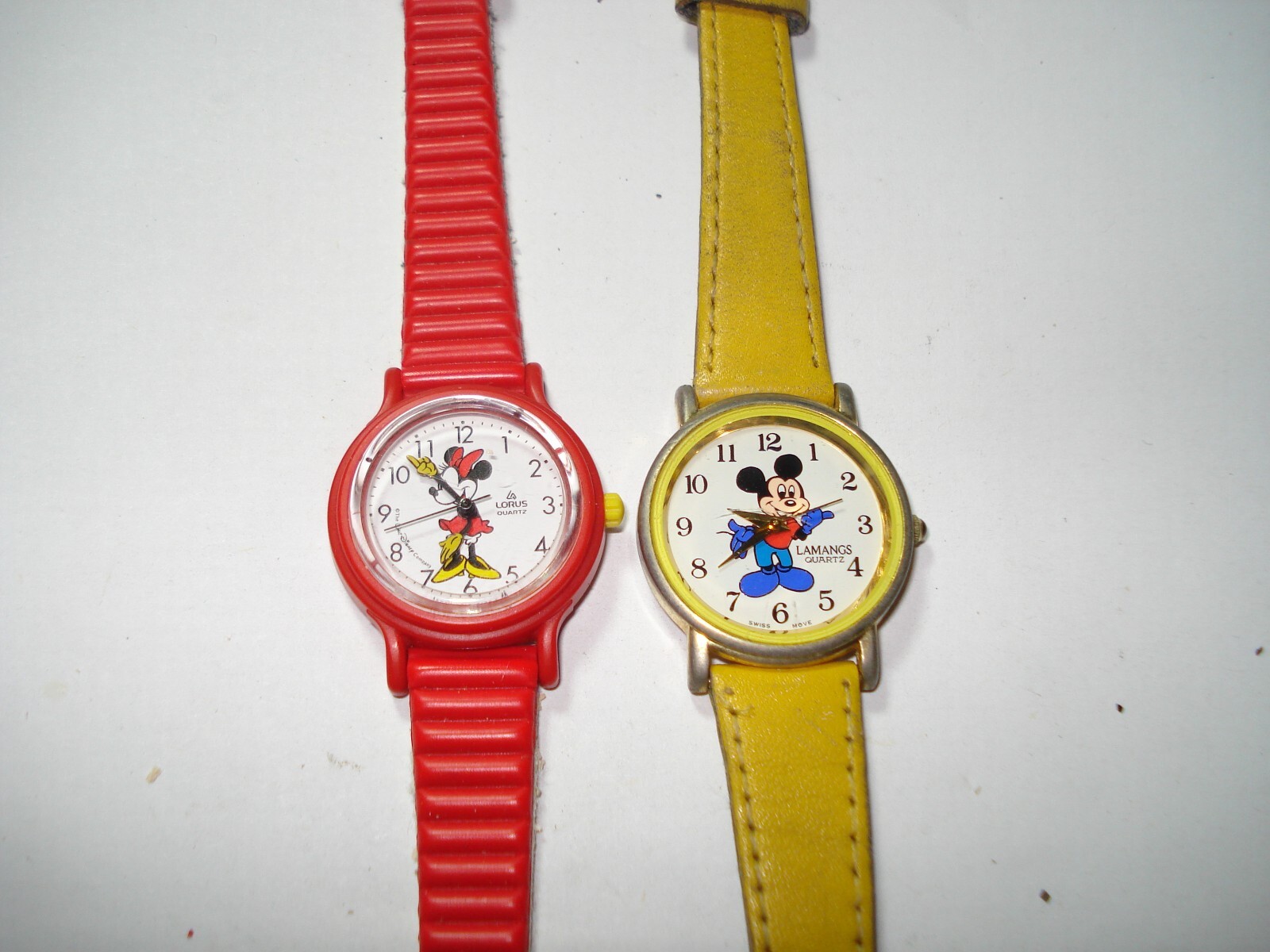 RARE VINTAGE SWISS MICKEY MINNIE MOUSE LAMANGS LORUS … - Gem