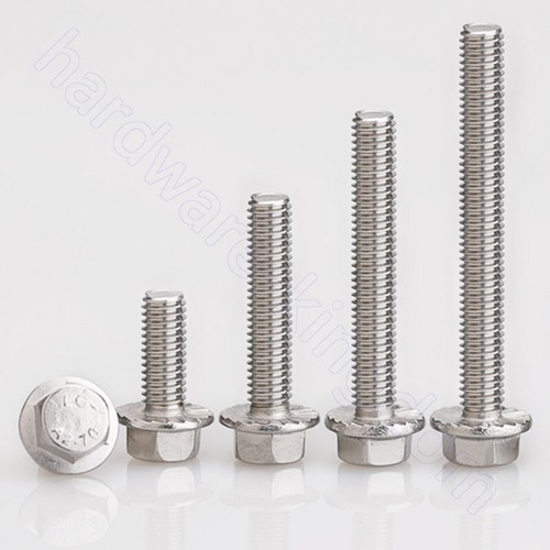 Metric Bolts A2 Stainless Steel Flanged Hex Head Bolts - M5 M6 M8 M10 ...
