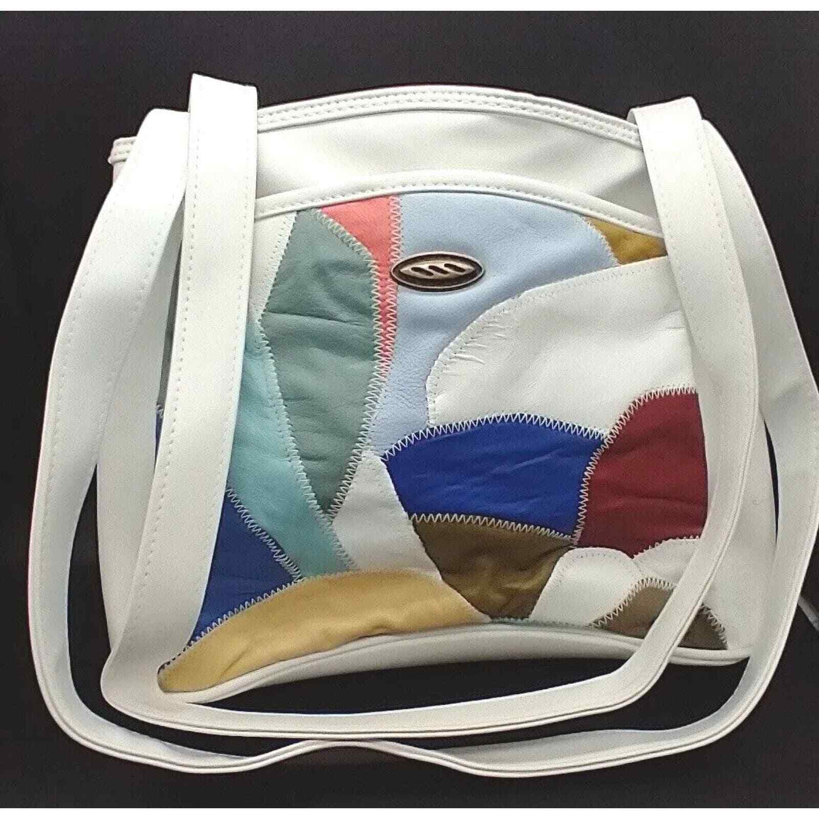 RARE ORIGINAL 80's Vintage Patchwork Colorblock Purse… - Gem