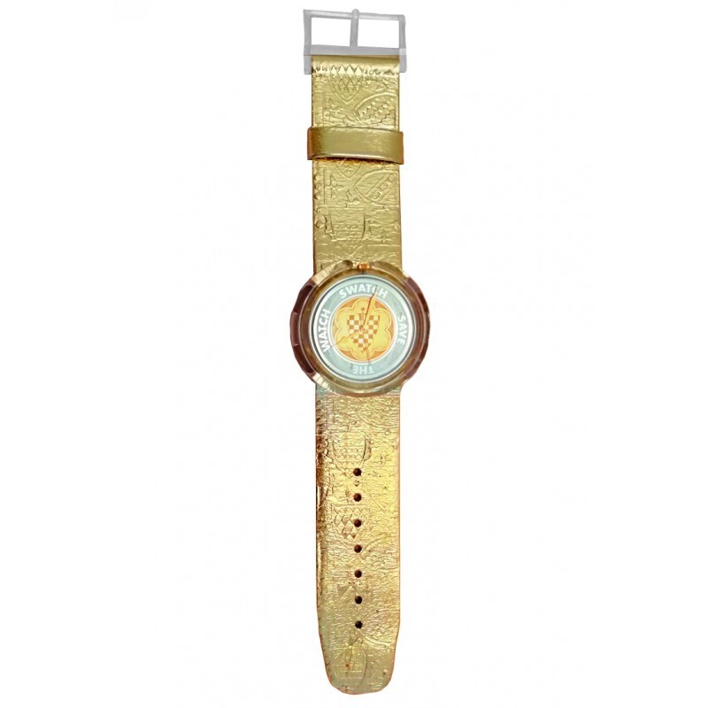 *MINT RARE* 1992 POP Swatch GUINEVERE 'Save The Watch' PWK169 Gold ...