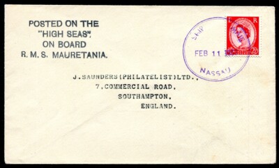 BAHAMAS: (13844) SHIP MAIL NASSAU POSTMARK/CANCEL/COVER | eBay