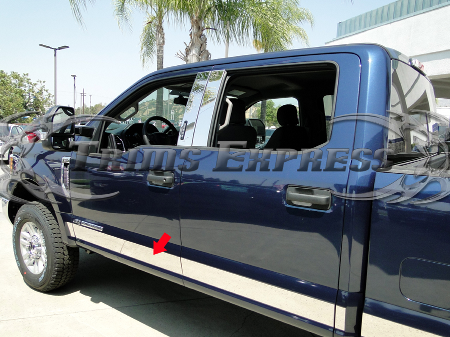 2017-2022 F-250 Super Duty Crew Cab Dually Duelie Rocker Panel Trim BBL ...