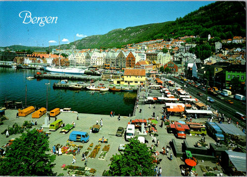 Vintage Postcard Bergen Fisketorget Norway | eBay