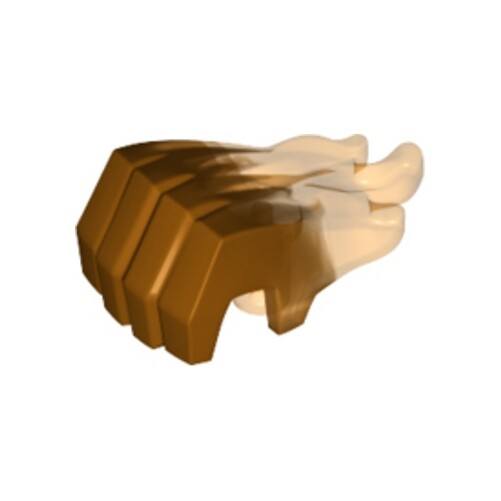 LEGO - Minifig, Hand / Fist w/ Trans-Orange Flame Pattern (fits ...