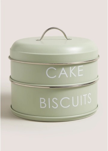 NEW SAGE GREEN 2 TIER STACKABLE BISCUITS CAKE SPACE SAVING KITCHEN ...