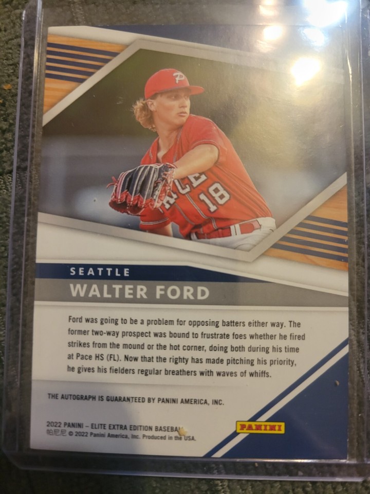 WALTER FORD 2022 Elite Extra Edition Base Auto #74 Seattle Mariners | eBay