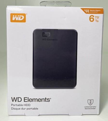 Western Digital - WD Elements 6TB External Portable Hard Disk Drive ...