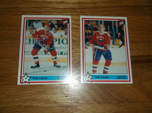 1990-91 7th inning sketch ohl # 208 todd gleason error card rob leask ...
