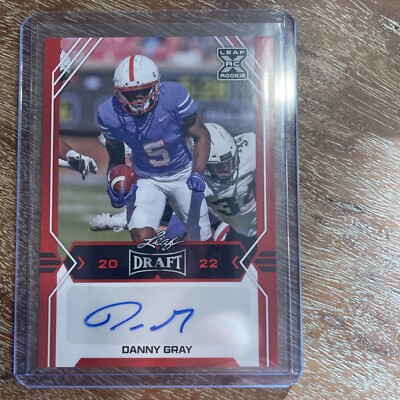DANNY GRAY, 2022 Leaf Draft XRC, Auto, Red, RC, #BA-DG1, San Francisco ...