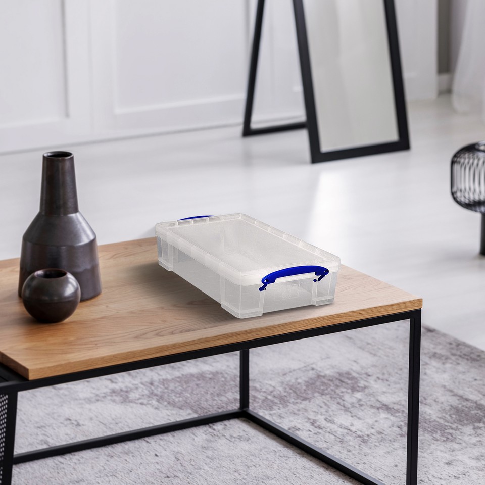 Really Useful Box 8.1L Plastic Storage Container with Clip Lock Handle ...