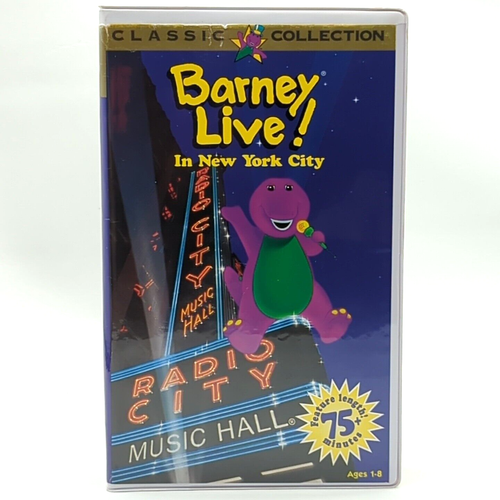 Barney Live In New York City VHS 1994 Classic Collection White Tape ...