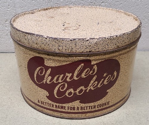 Vintage Charles Cookies Tin - 8.25" Diameter. Home Decoration | eBay