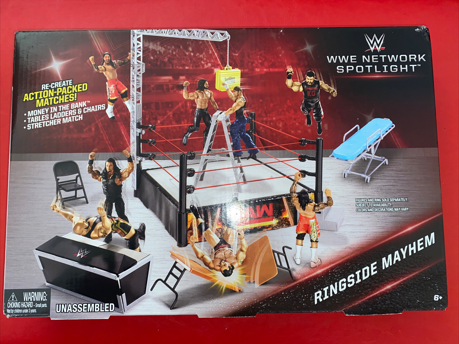 WWE Mattel Network Spotlight Exclusive Ringside Mayhem Playset, Elite ...