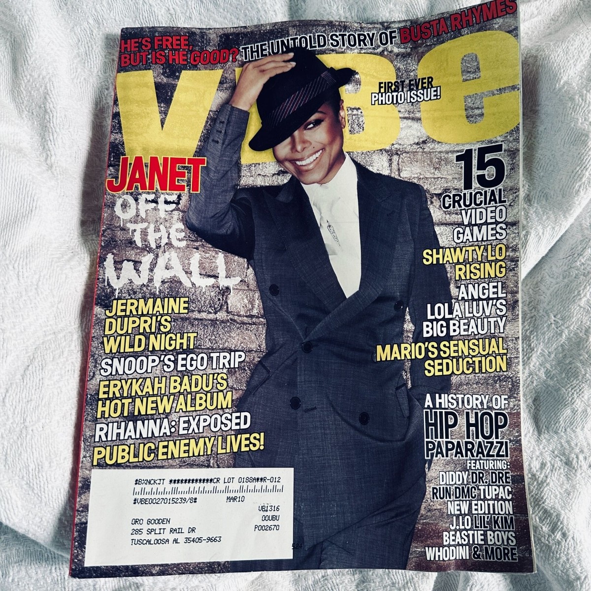 Janet Jackson Vibe Magazine Vibe, April 2008 Issue Single Issue