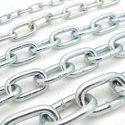 2 METRE HEAVY DUTY STEEL CHAINS CHOOSE 2-8MM Large Industrial Welded ...