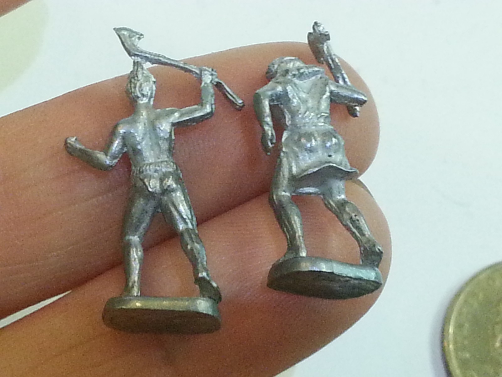 2 pcs.Set Mini Figurines 25mm NEANDERTHAL Man& Woman pewter figurine ...