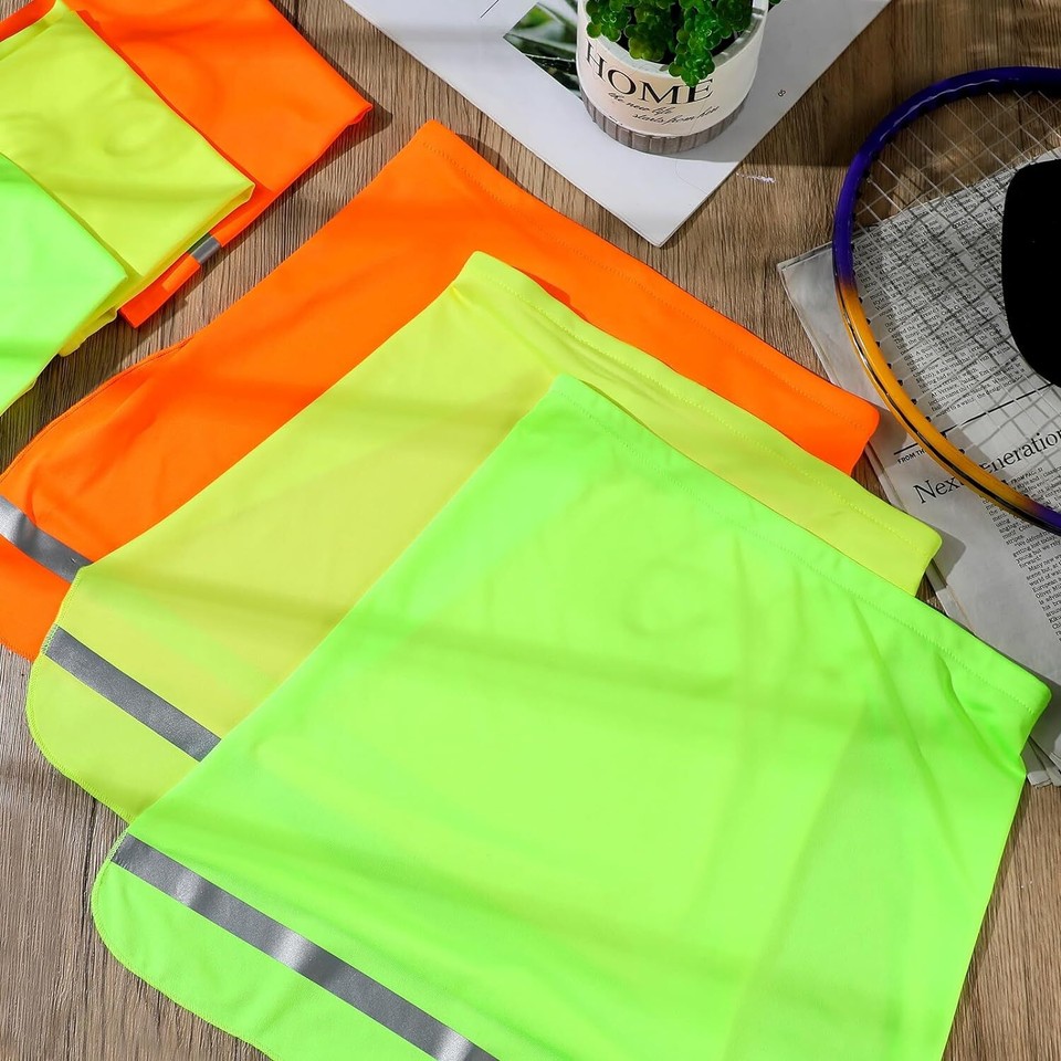 Funtery 6 Pcs UV Neck Sun Protection Reflective Strap Yellow, Green ...