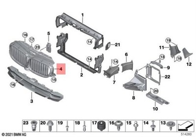 Genuine BMW G12 M760iX M760LiX Sedan Air Flaps Top 51137497209 | eBay