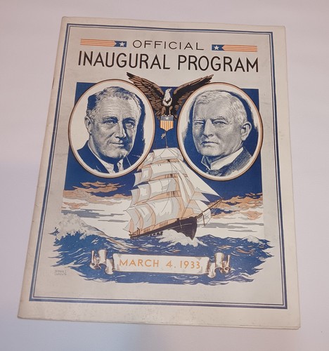 FDR Franklin D Roosevelt original vintage Inaugural Program 1933 64 p ...