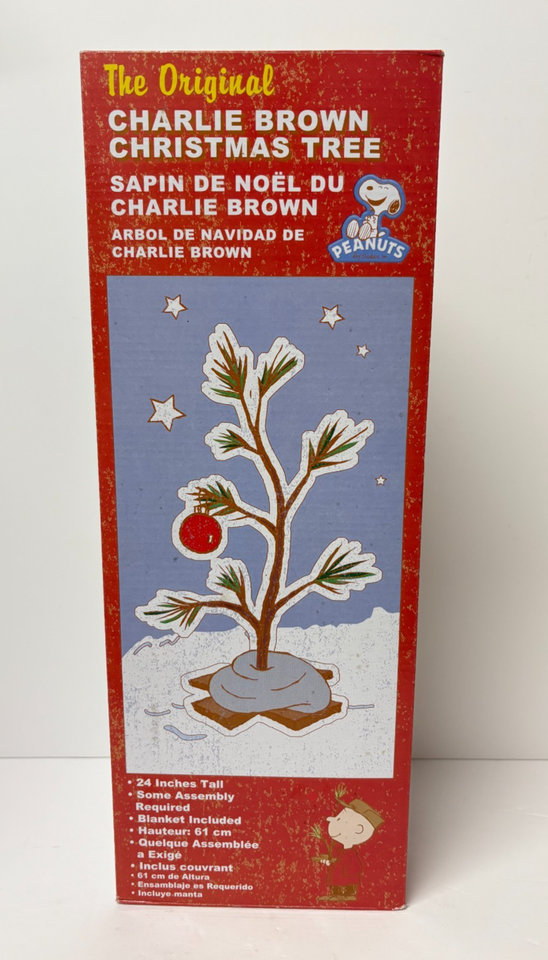 Peanuts THE ORIGINAL CHARLIE BROWN CHRISTMAS TREE 24" Artificial Decor ...