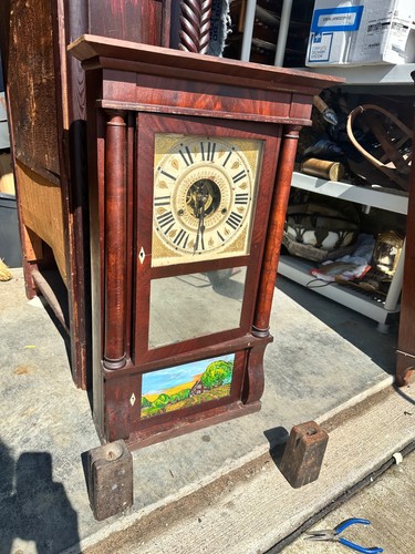 Silas B Terry Old Antique Circular movement full stencil Column splat ...