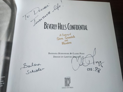 Barbara Schroder Clark Fogg SIGNED Beverly Hills Confidential First ...