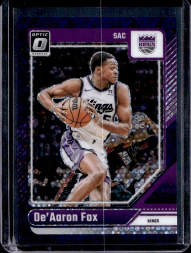 2024-25 Donruss Optic De'Aaron Fox Fast Break Purple #5/99 Kings | eBay