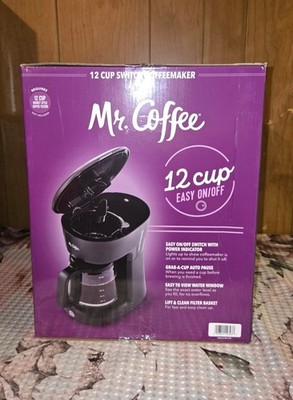 Mr.Coffee 12Cup Switch Coffee Maker Black 60oz Capacity Electric Drip ...