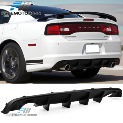 Fit 12-14 Dodge Charger SRT8 PP V2 Style Unpainted Rear Bumper Diffuser ...