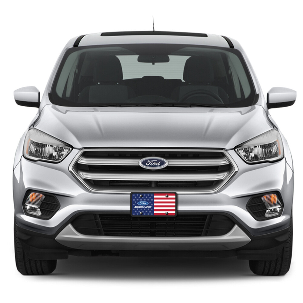 Ford Escape Logo USA Flag Graphic on Aluminum Metal License Plate | eBay