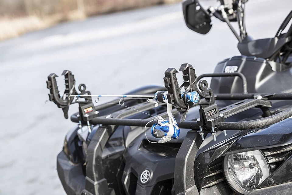 ATV Gun Rack Shotgun Bow Holder Single Grip Rifle Pole Mount Automotive ...