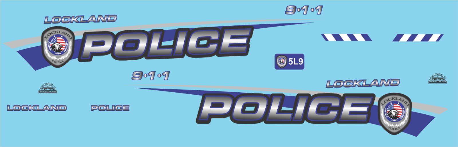 1/24 Lockland Ohio Police Department Waterslide Decals | eBay