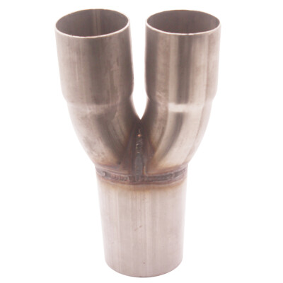 New 2-1 SS Exhaust Merge Collector Dual 2" ID Inlet Single 2.5"OD ...