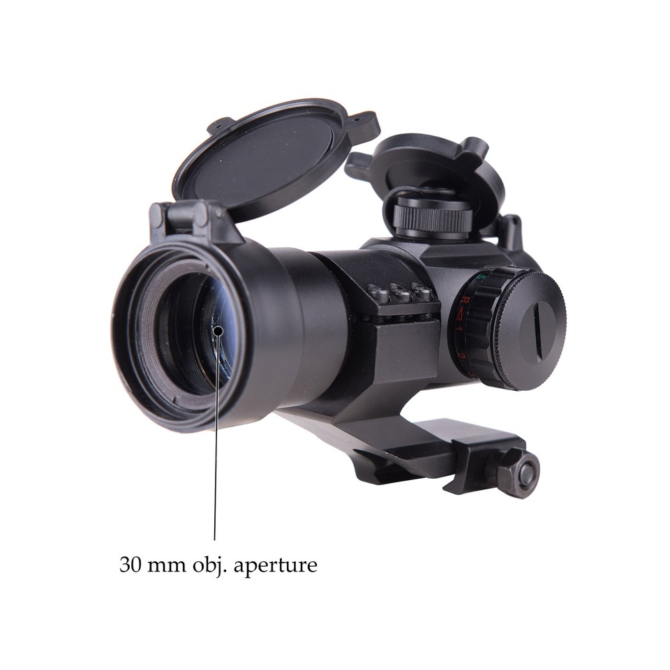 Pinty Red Green Dot Sight Scope Tactical Reflex +20mm Weaver Rail 4 MOA ...