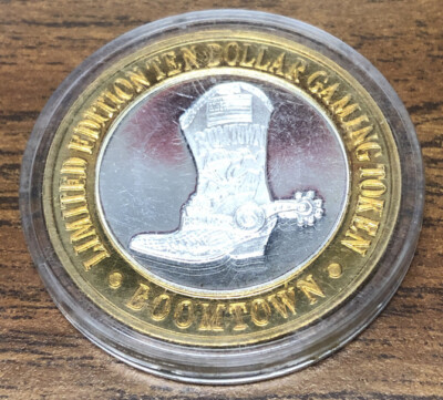 Limited Edition 10$ Gaming Token Boomtown Cowboy Boot Reno, NV .999 ...