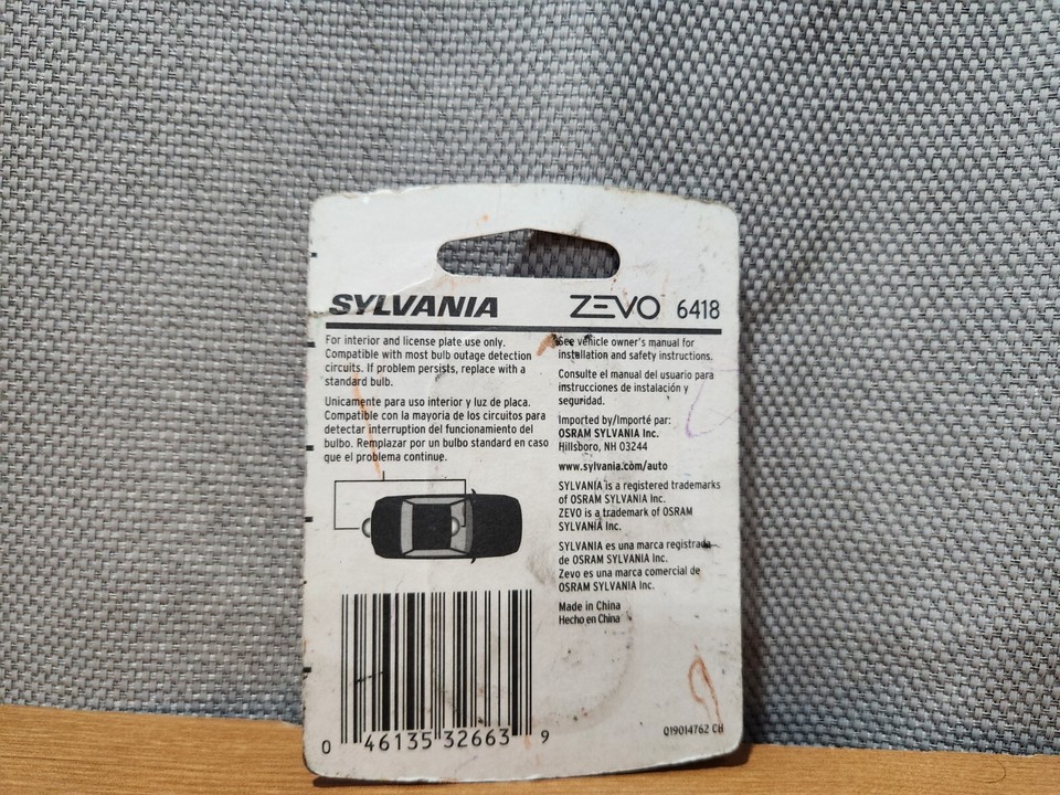 Sylvania 6418 LED ZEVO 1 Bulb Courtesy Engine Compartment Light Bulb ...