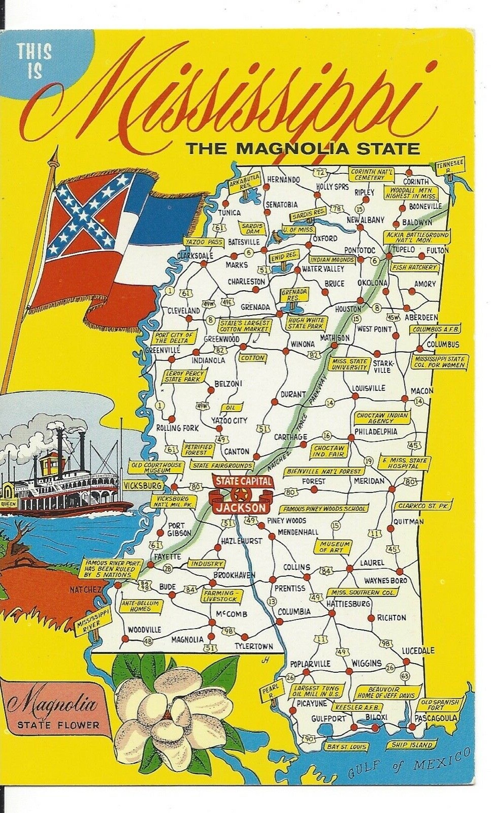 Mississippi State Map Cities