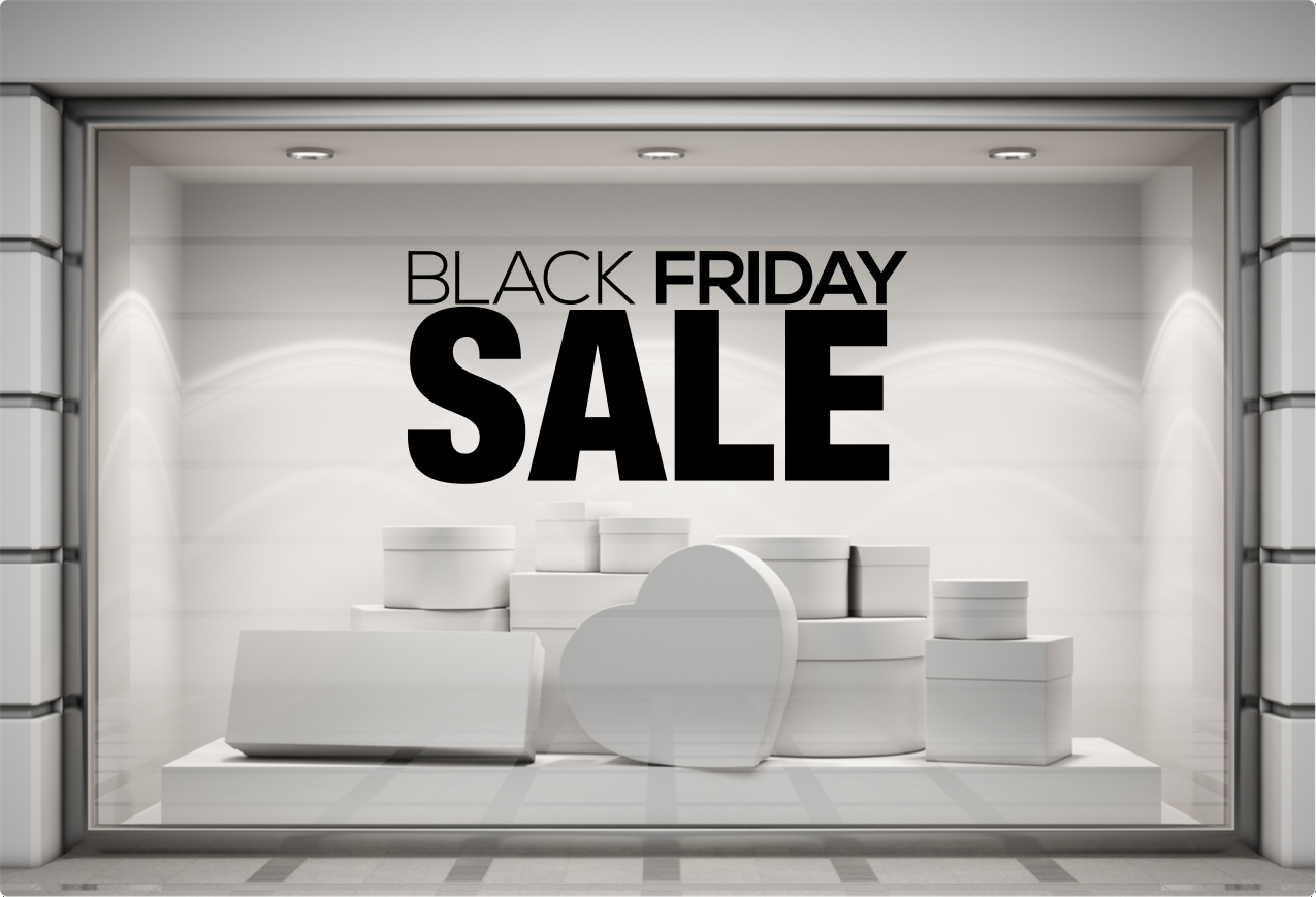 BLACK FRIDAY SALE Shop Window Sticker Retail Display Vinyl Decal | eBay