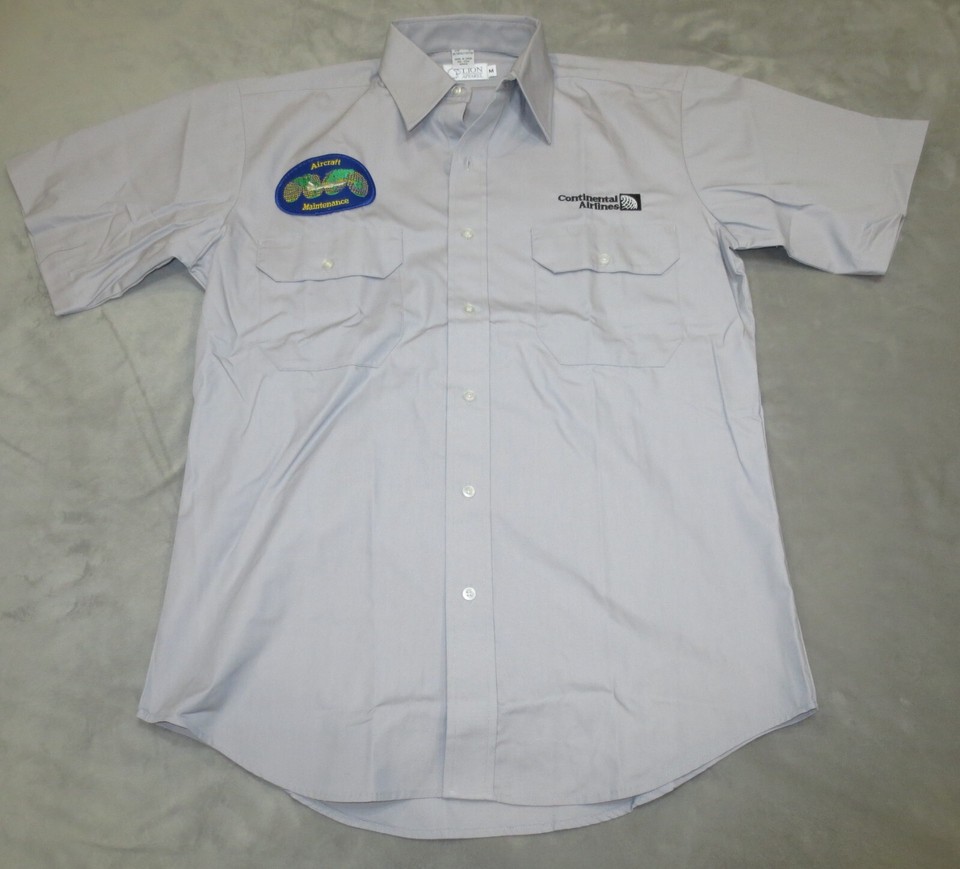 NEW CONTINENTAL AIRLINES SHIRT Aircraft Maintenance / LION APPAREL Size ...