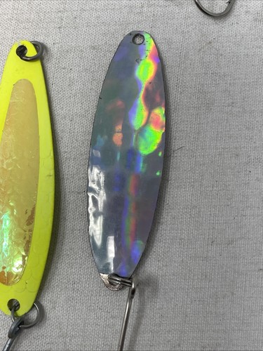 Lot of 7 Trolling Fishing Spoons Salmon Trout Walleye 4” & 3” Finn Luhr ...