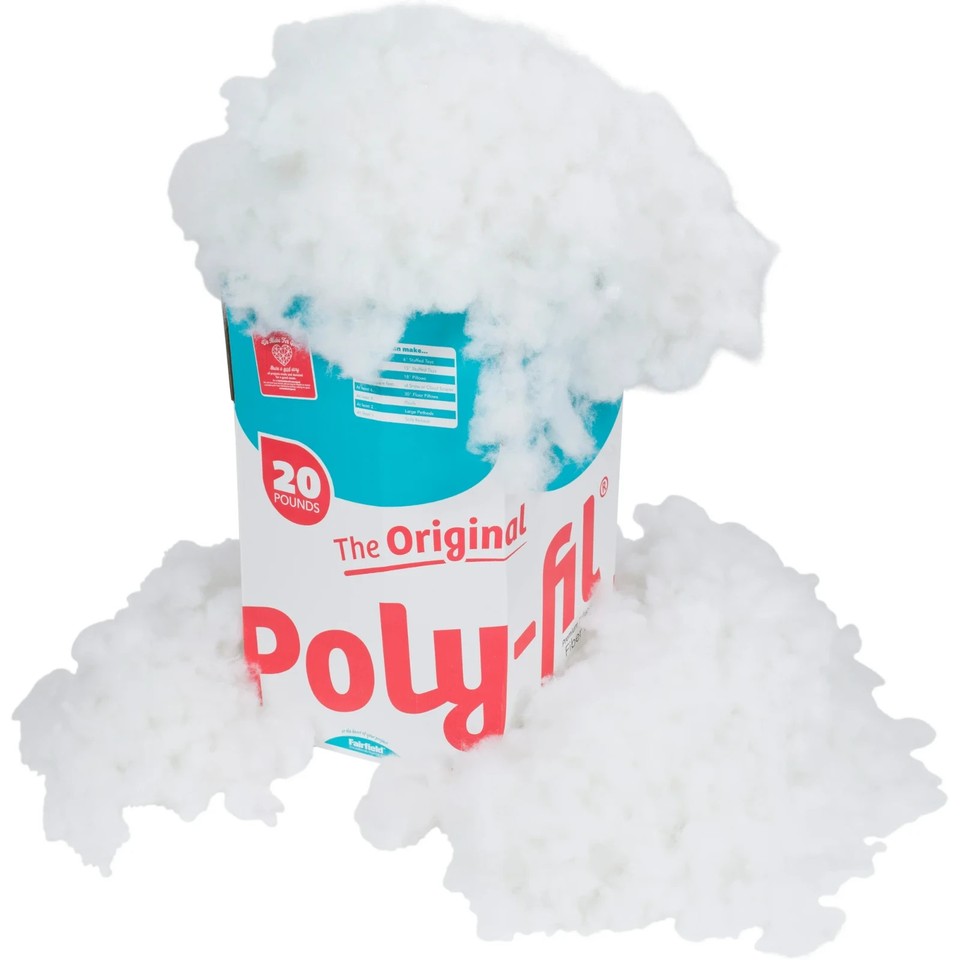 Poly-Fil® Premium Polyester Fiber Fill by Fairfield, 20 Pound Box Free ...