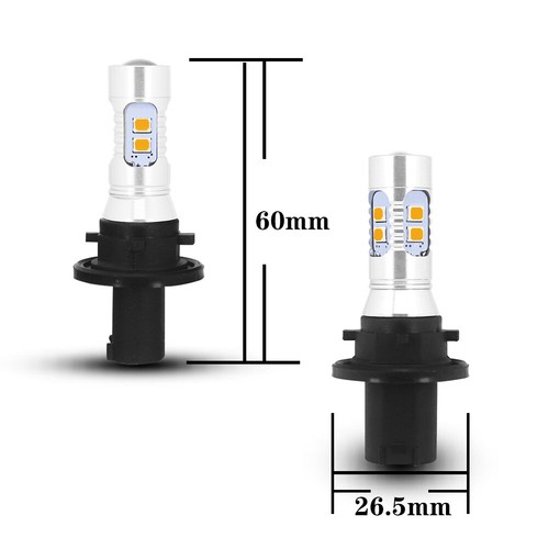2PCS Amber Error Free PH24WY LED Turn Signal Lights Bulbs For Audi ...