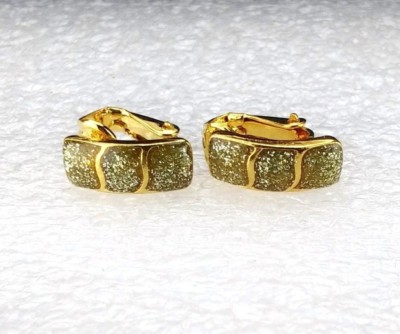 Vintage Costume Jewelry, Gold Tone Diamond Dust Earrings EAR30 | eBay