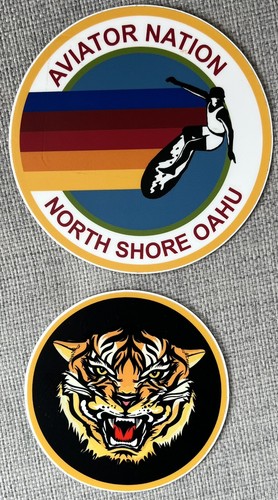 Aviator Nation North Shore Oahu Hawaii 2 NEW Stickers - AV | eBay