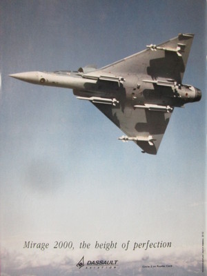 5/1992 PUB DASSAULT AVIATION MIRAGE 2000 MULTIROLE COMBAT AIRCRAFT ...