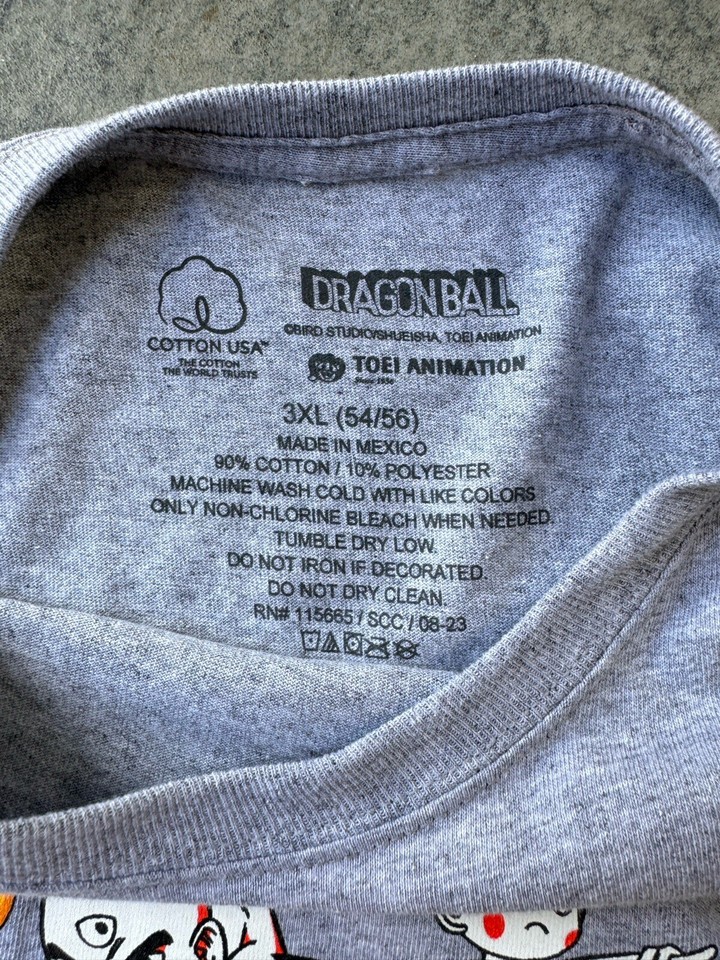 Dragon Ball Z DBZ Toei Animation Shirt Size 3XL | eBay