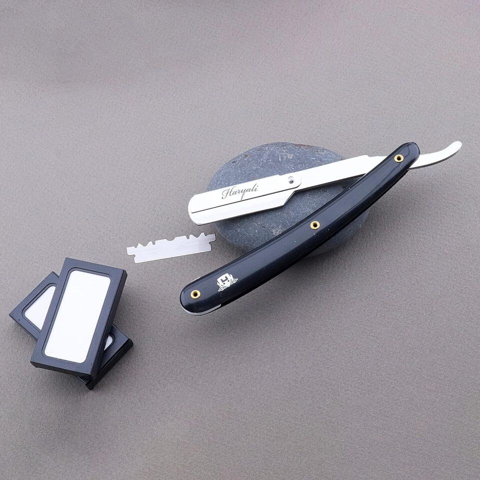 Classic Cut Throat Straight Razor With Steel Stand Holder Shave Gift ...