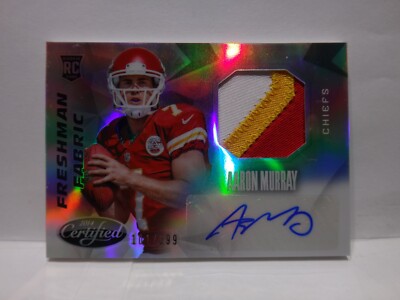 2014 Certified Freshman Fabric Mirror Signatures Aaron Murray Rookie ...