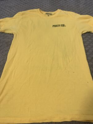 Official Post Malone, Posty Co "LIVE" Mens Small Yellow T-Shirt Rap ...