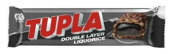 Tupla Double Layer Liquorice - Original Finnish Milk Chocolate Bar 48g ...